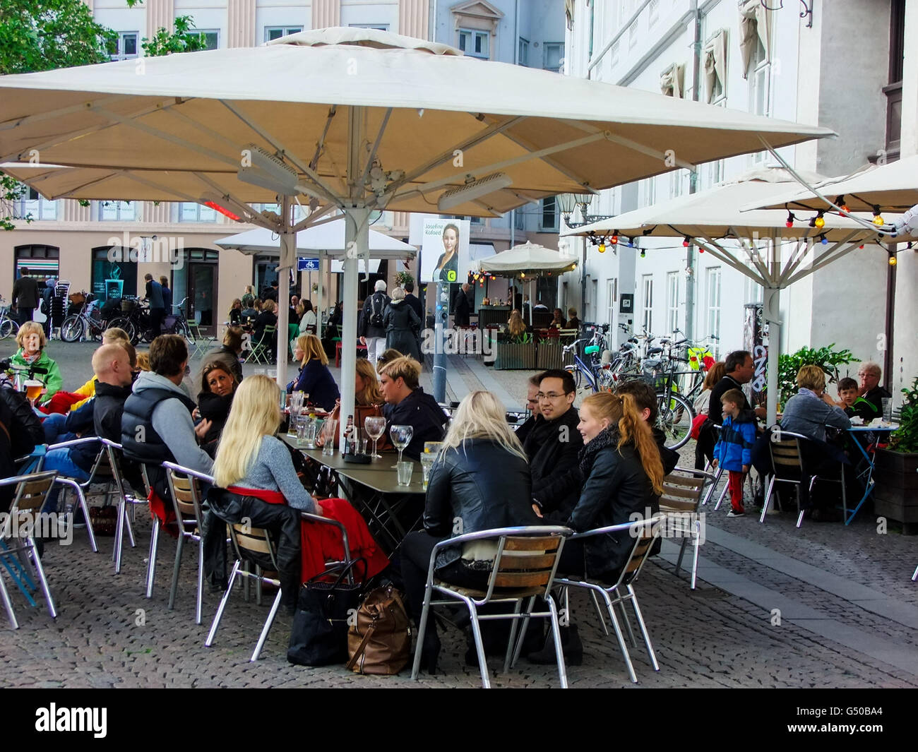 People having lunch at outdoor restaurant at copenhagen, Denmark Stock ...