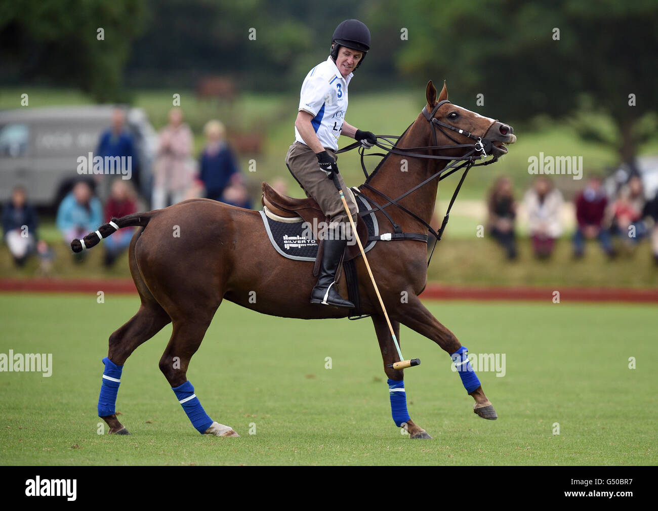 Fomer jockey AP McCoy during the Jockeys vs Olympic Legends Polo Match ...