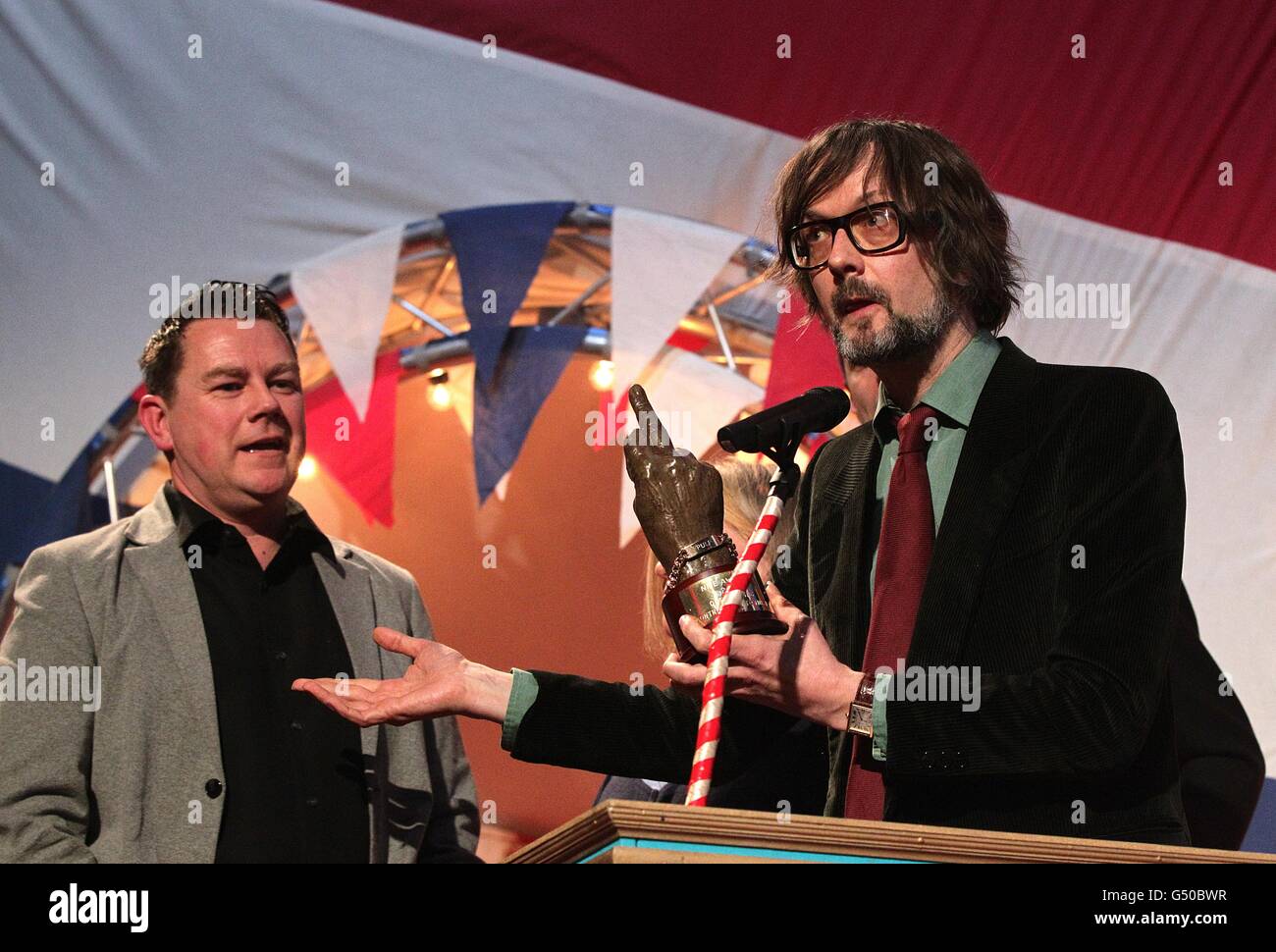 Jarvis Cocker of Pulp collects the Outstanding Contribution award on ...