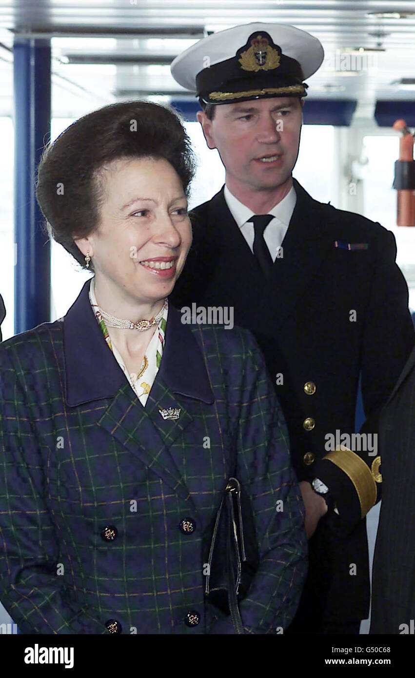 The Princess Royal with her husband Commander Tim Laurence, on the ...