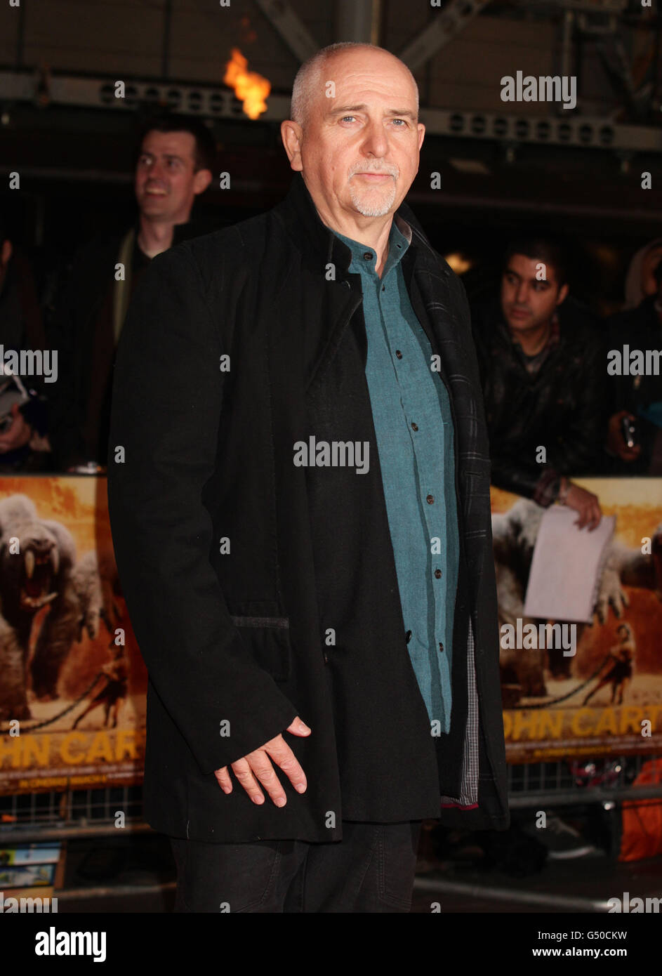 Peter Gabriel arriving for the UK premiere of John Carter at the BFI ...