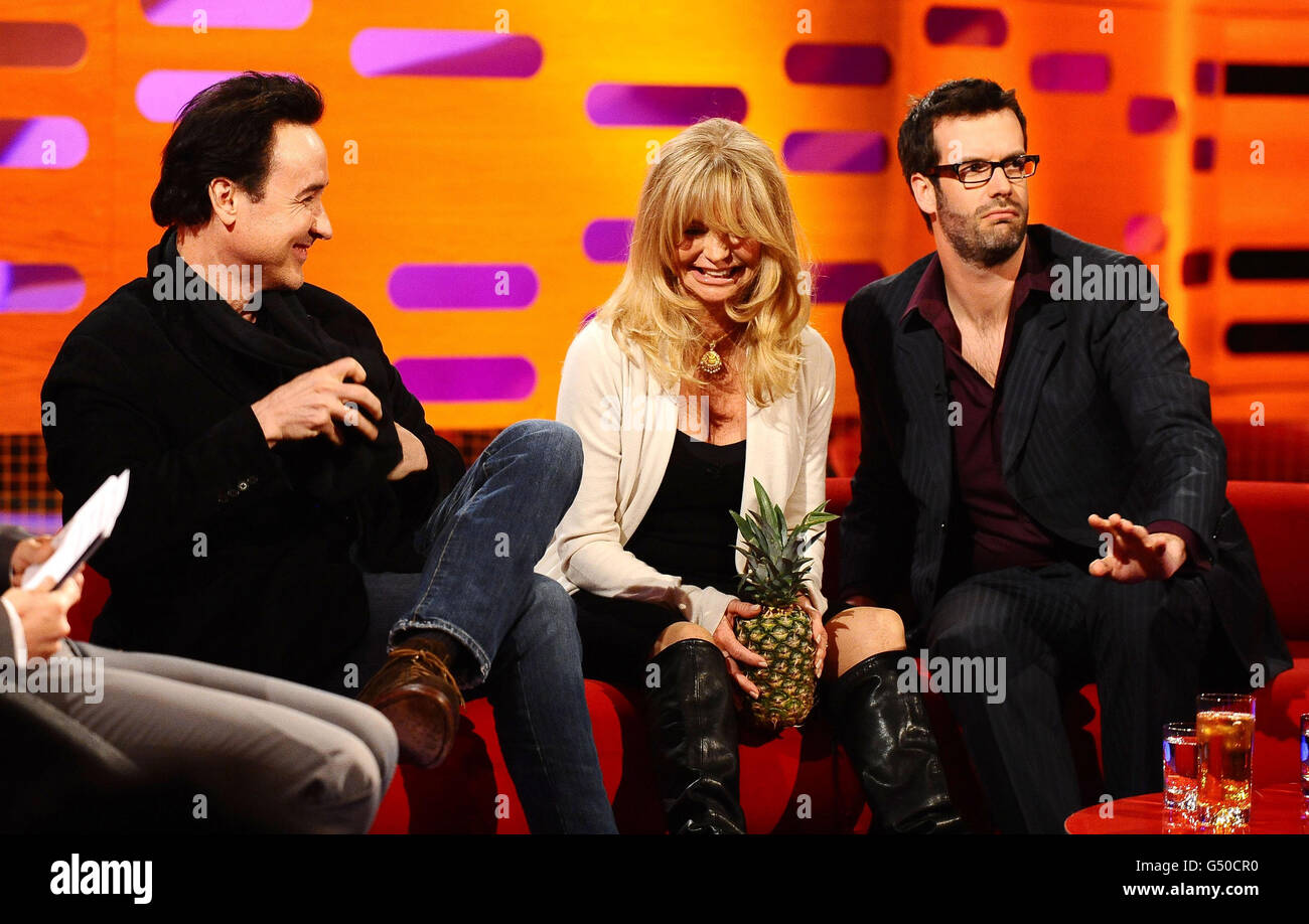 (Left - right) John Cusack, Goldie Hawn and Marcus Brigstocke during ...