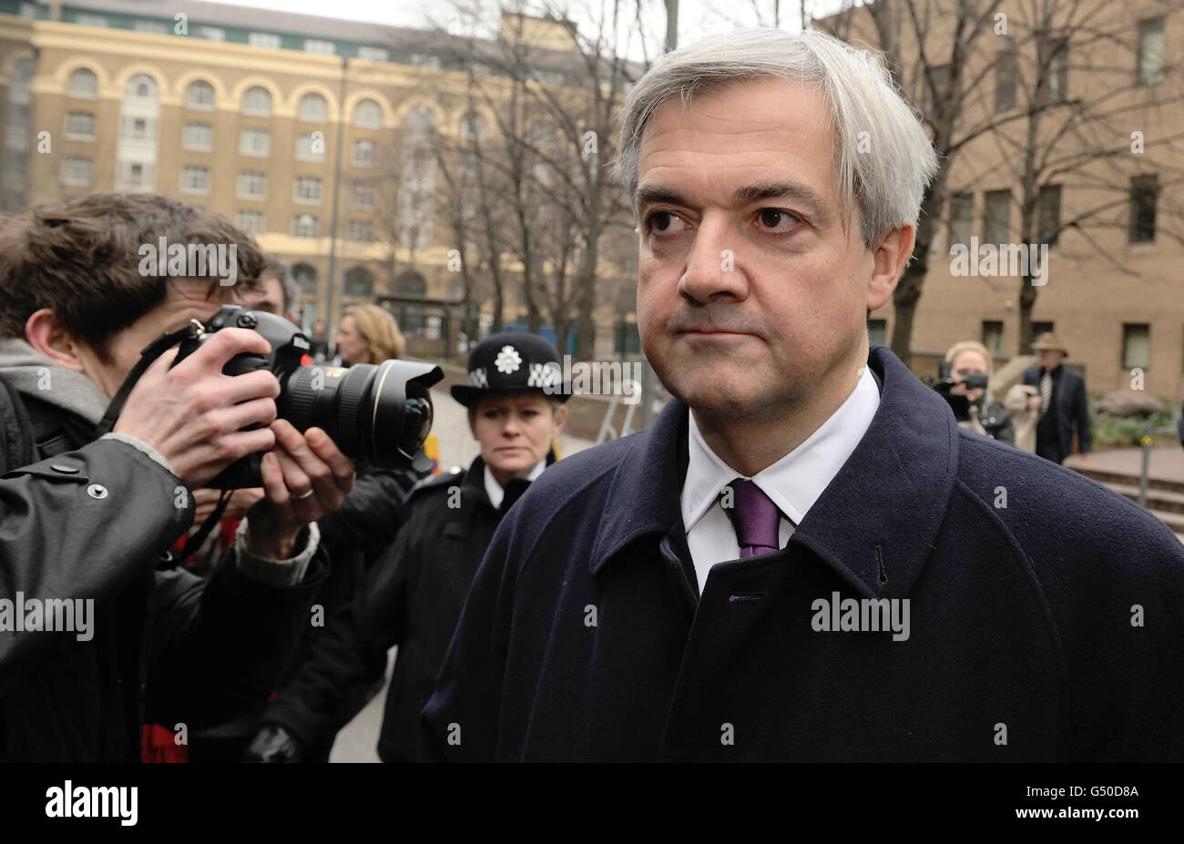 Former energy secretary chris huhne leaves southwark crown court hi-res ...