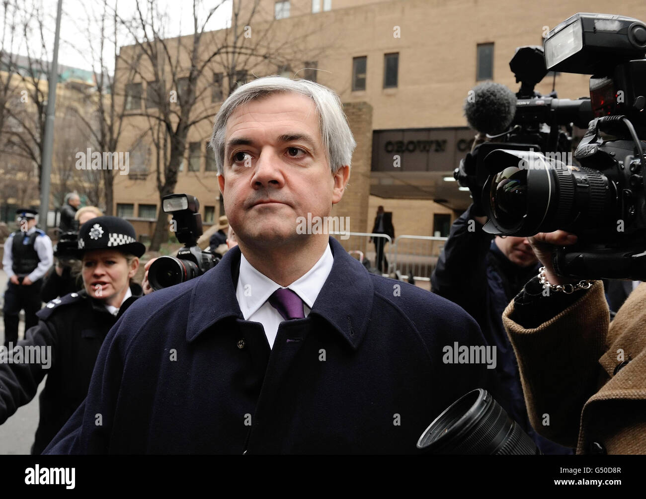Former energy secretary chris huhne leaves southwark crown court hi-res ...