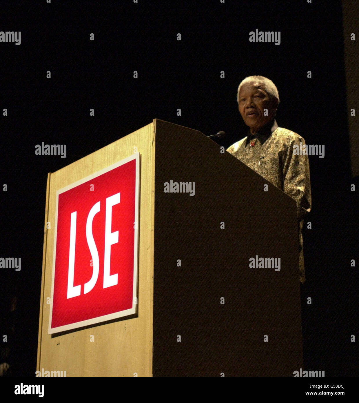Mandela LSE lecture Stock Photo - Alamy