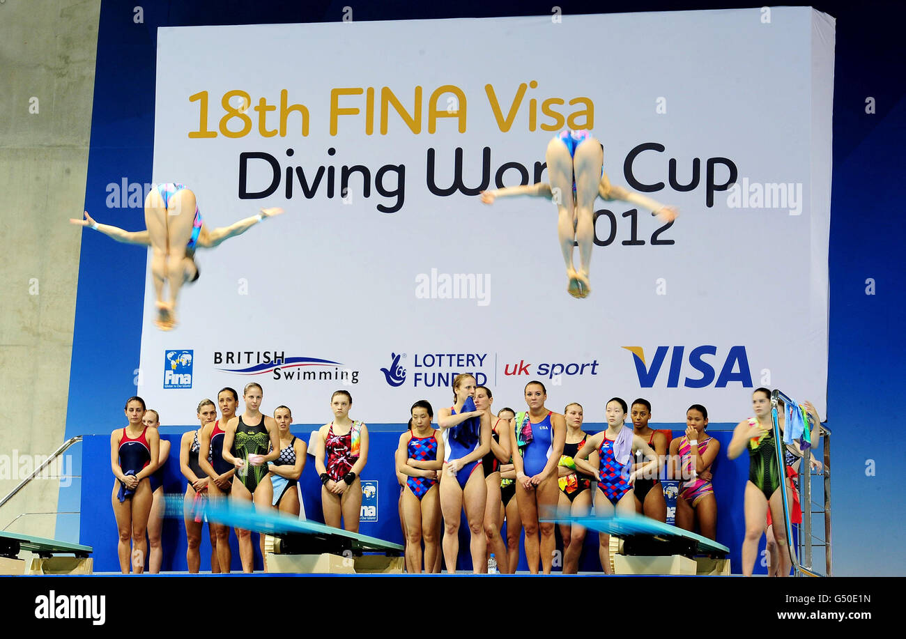 Women diving fina hi-res stock photography and images - Alamy