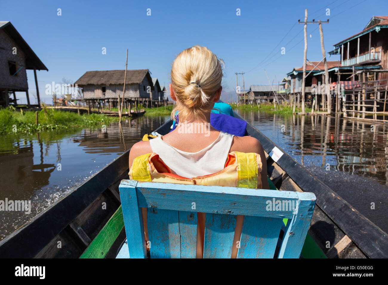 Ride tourist boat inle lake hi-res stock photography and images - Alamy