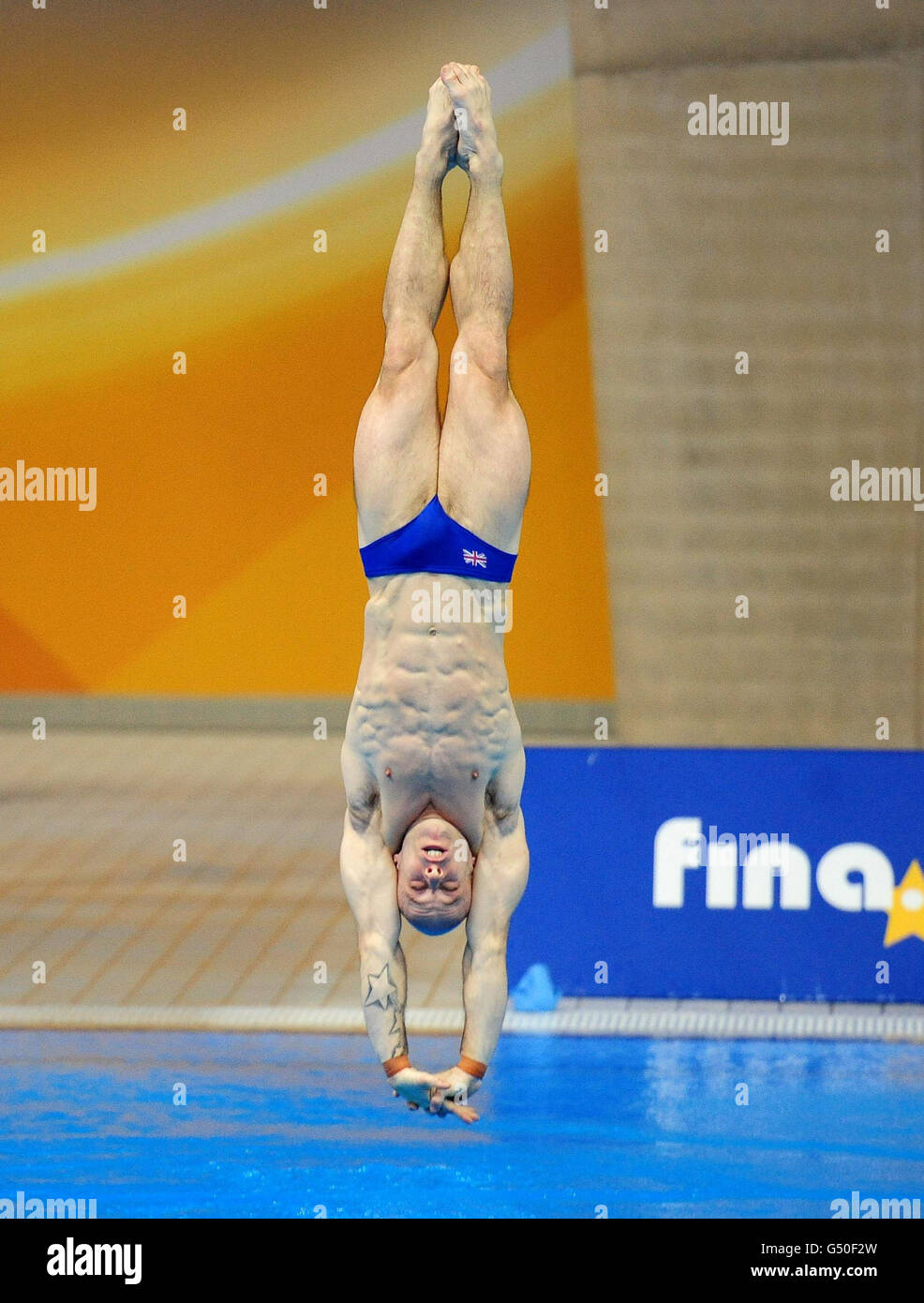 Great Britains Peter Waterfield competes in the final of them mens 10m ...