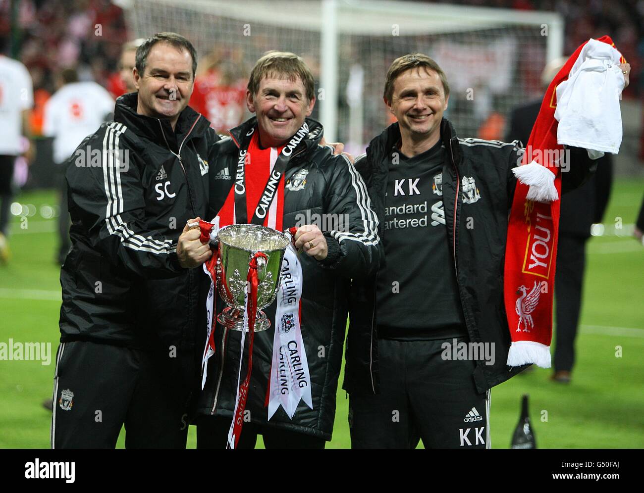 Liverpool first team coaches steve clarke left kevin keen right hi-res ...