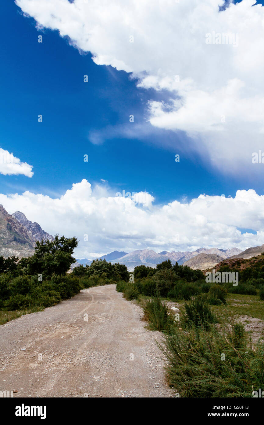 Rawu, Nyingchi, Tibet - The beautiful view of an raw road in the middle ...