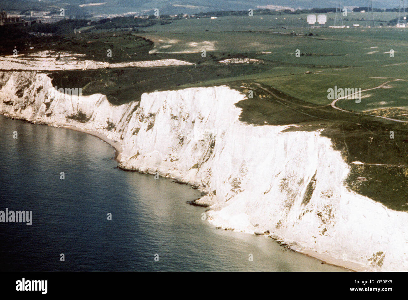 Buildings and Landmarks - White Cliffs of Dover. An aerial view of the ...