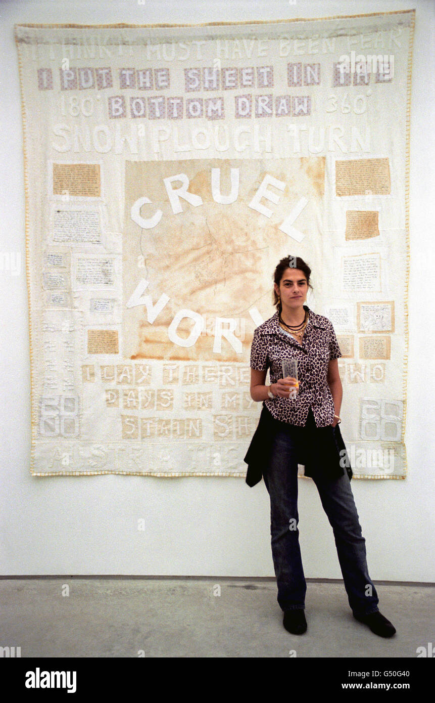 Artist Tracey Emin with her latest artwork called 'I Think It Must Have ...