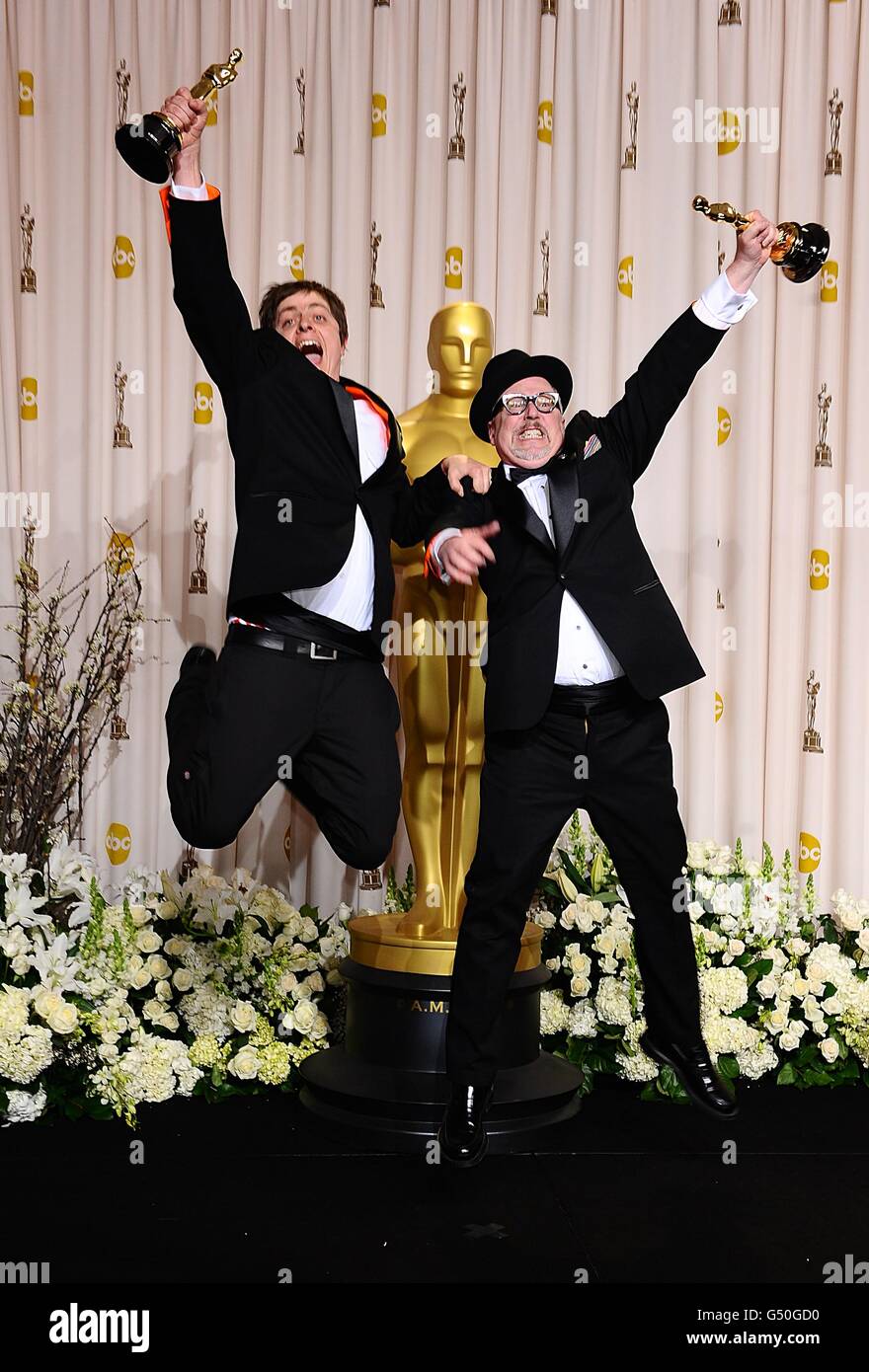 William Joyce and Brandon Oldenburg with the Best Animated Short Film ...