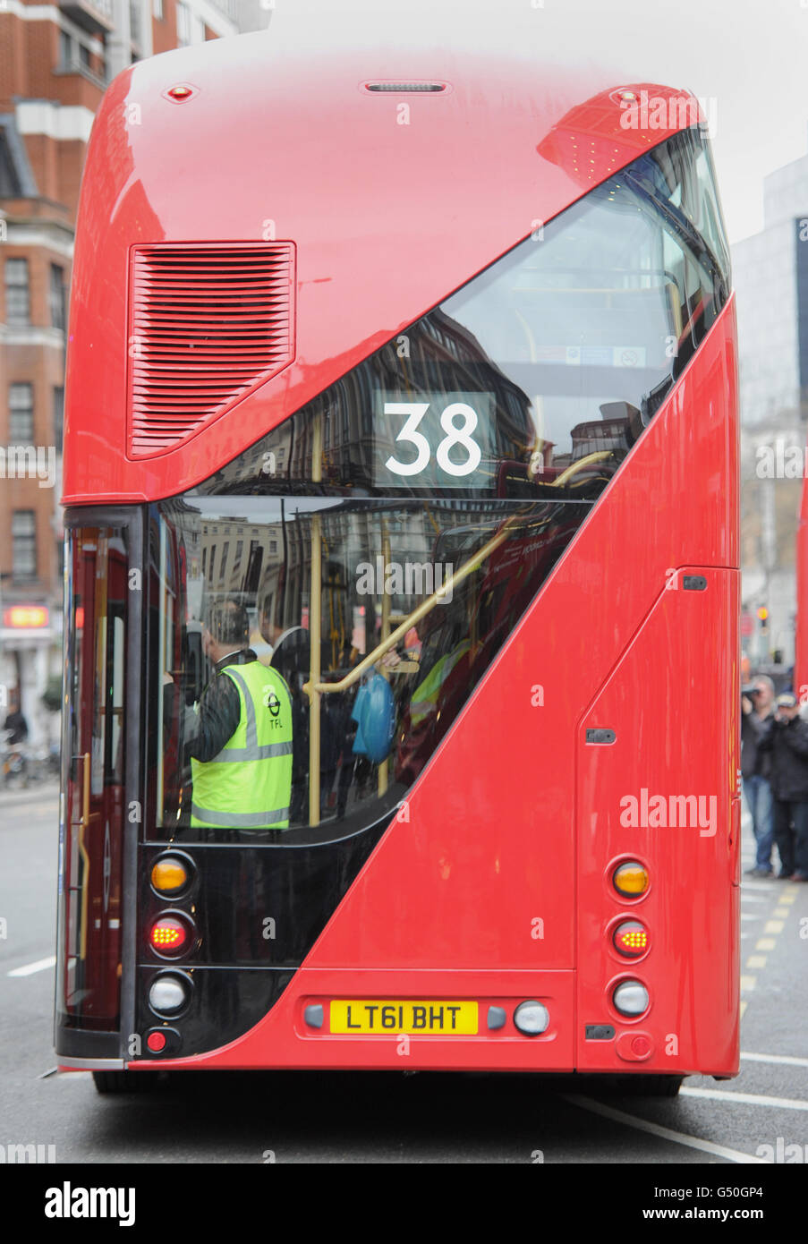 New double-decker buses Stock Photo - Alamy