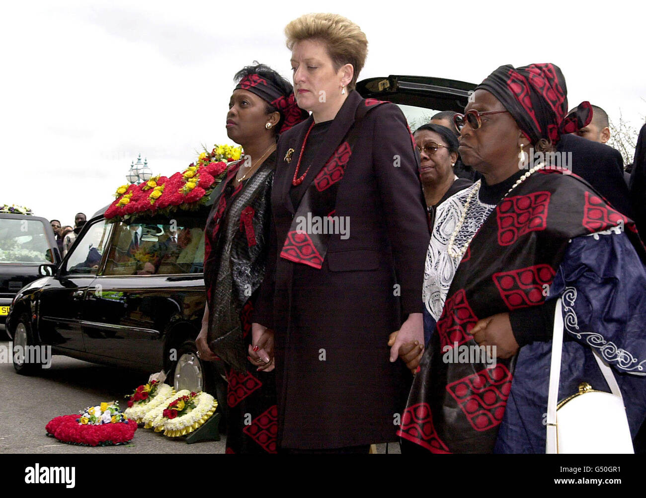 Sharon Grant (centre), widow of the late Labour MP for Tottenham Bernie ...