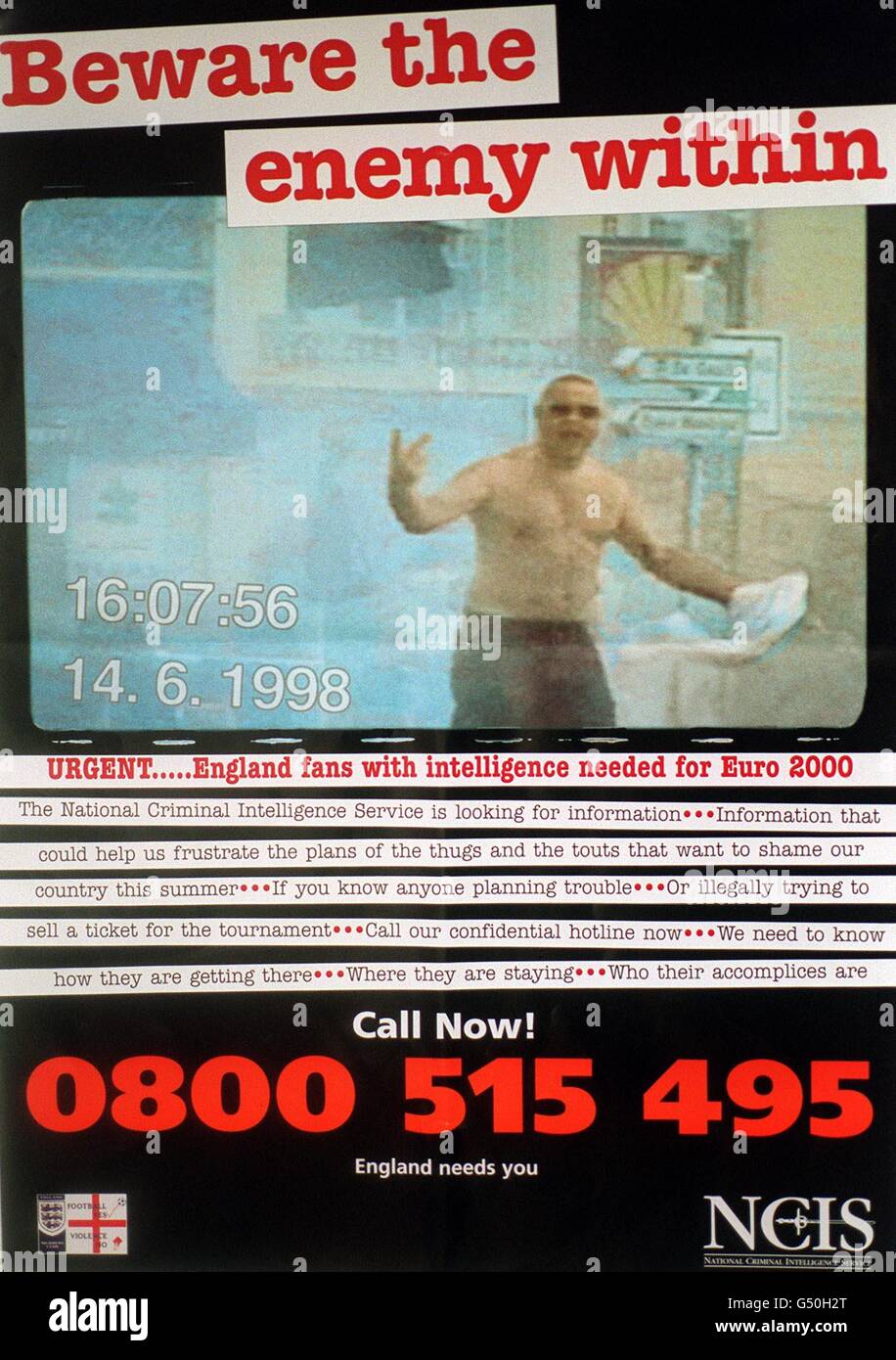 Football Fans Poster Stock Photo - Alamy