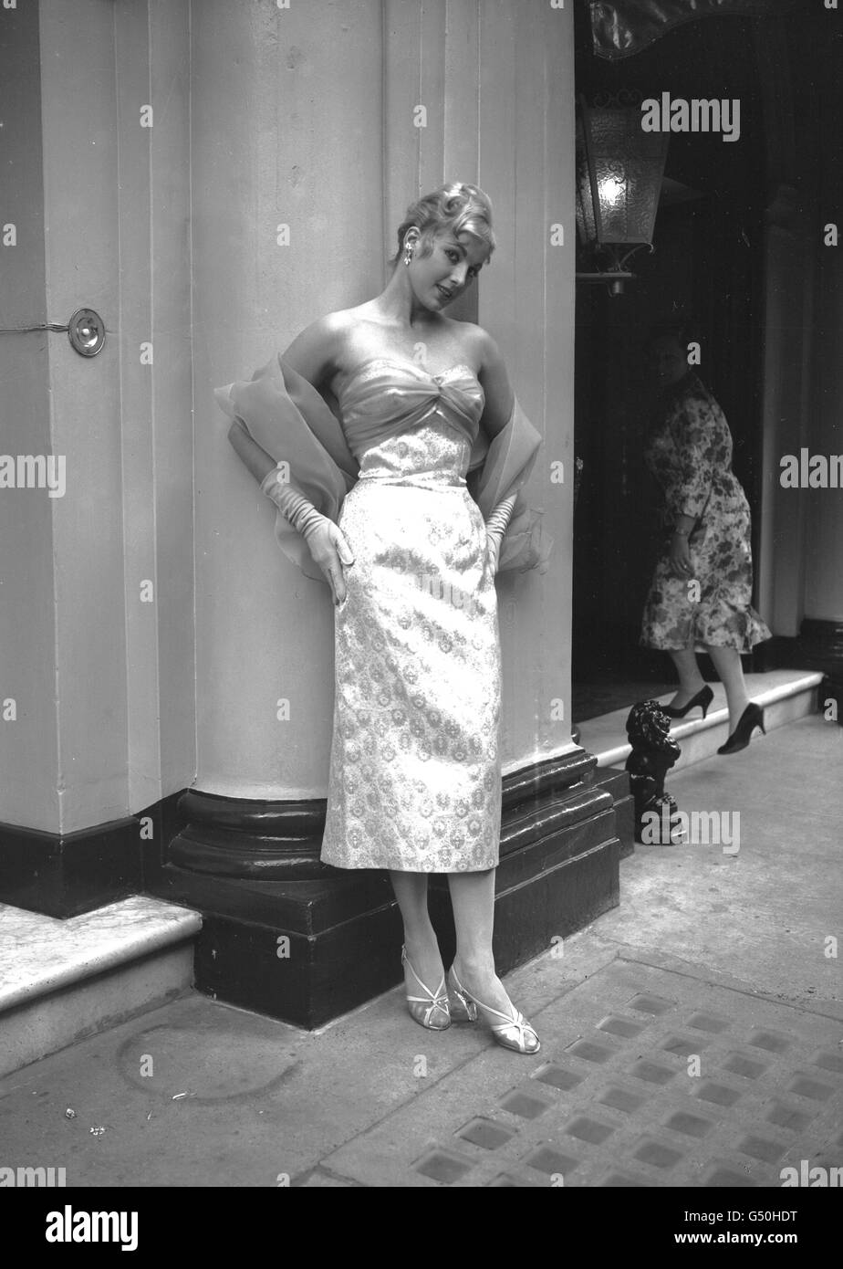 Ondine, a very slim fitting sheath evening dress by Alice Edwards. It ...