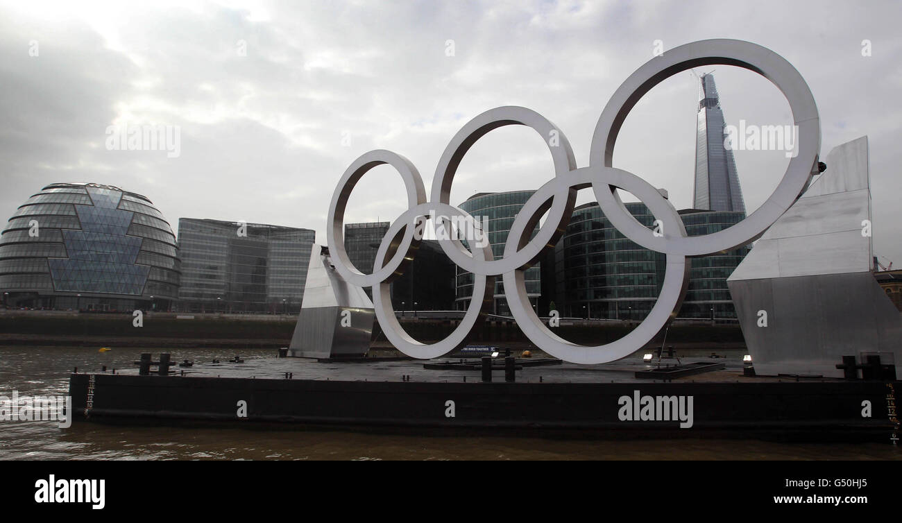 Giant Olympic rings Stock Photo - Alamy