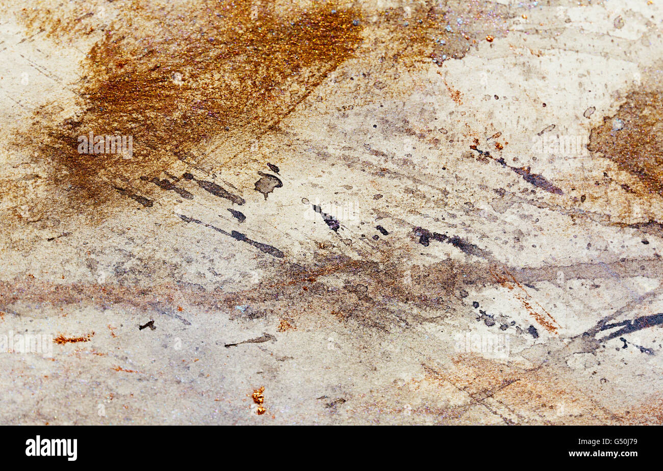 abstract painting with blurry and stained structure. metal rust effect ...