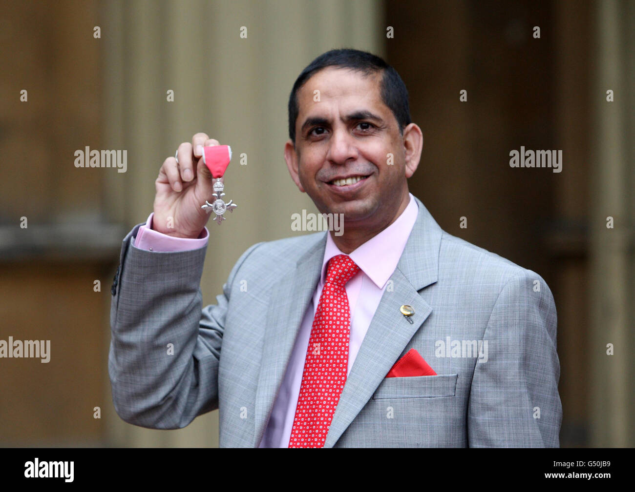 With an member of the british empire medal mbe hi-res stock photography ...