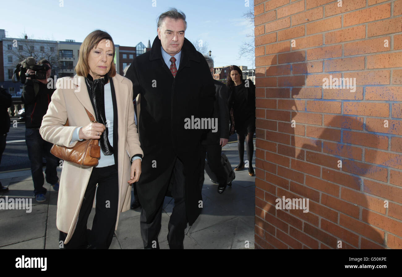 Ian Bailey and his partner Jules Thomas arrive at the Supreme Court in ...