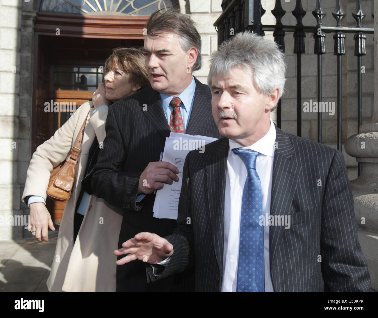 Ian Bailey (centre) and his partner Jules Thomas and solicitor Frank ...