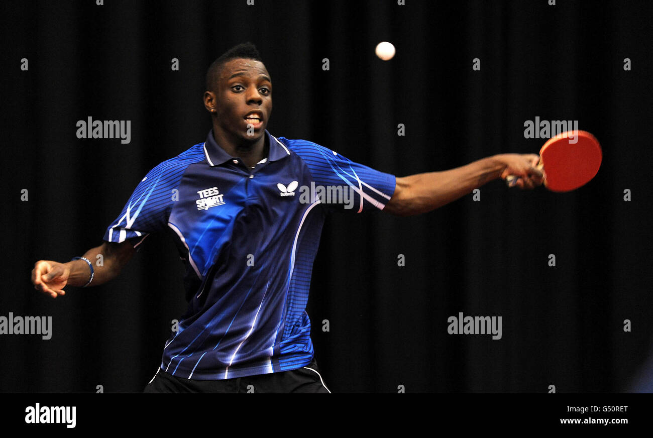 Darius Knight in action during his men's singles quarter final match ...