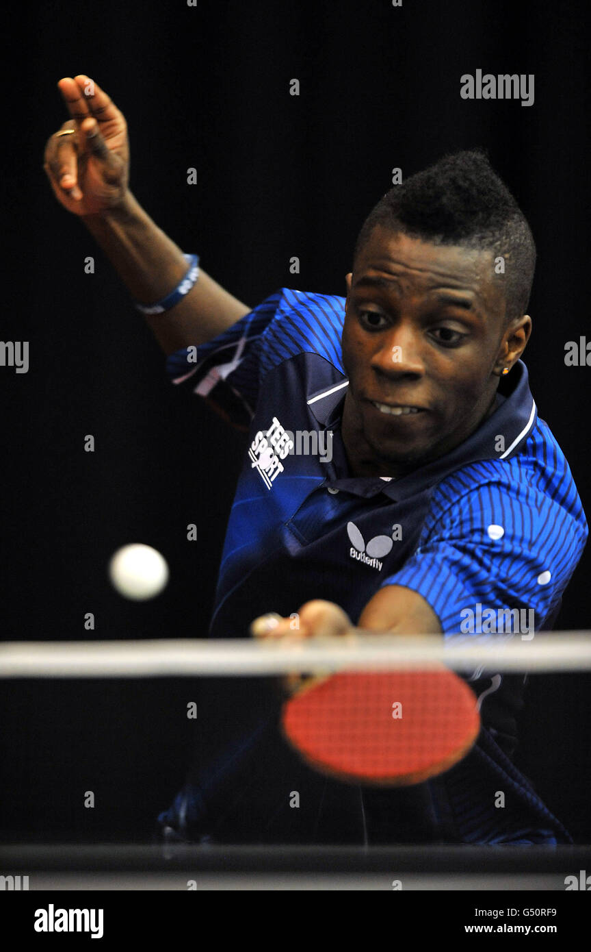 Darius Knight in action during his men's singles quarter final match ...