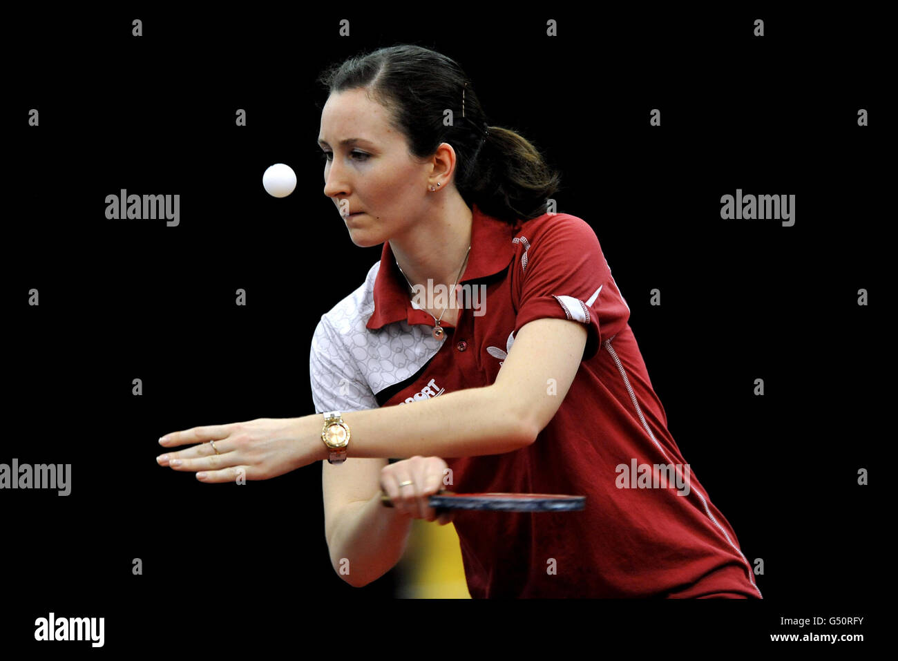 Jo Parker in action during her Women's Singles Quarter Final match ...