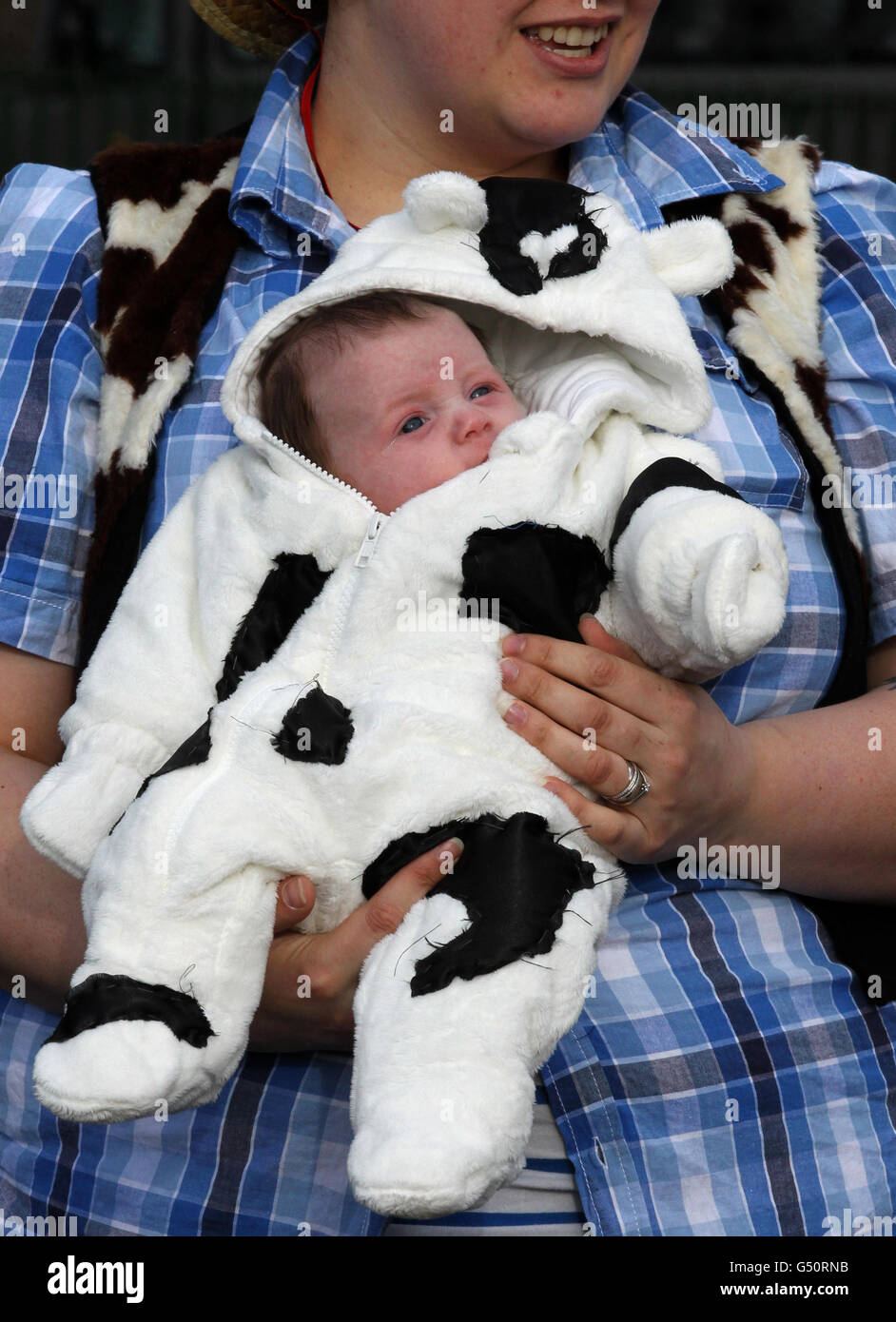 Two-month-old Abigail Lytle joins around six hundred people taking part ...