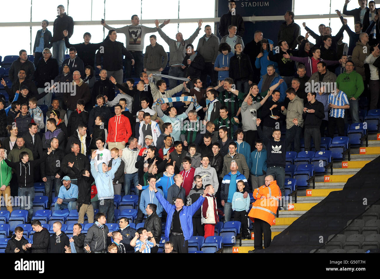 Coventry city fans show support in stands hi-res stock photography and ...