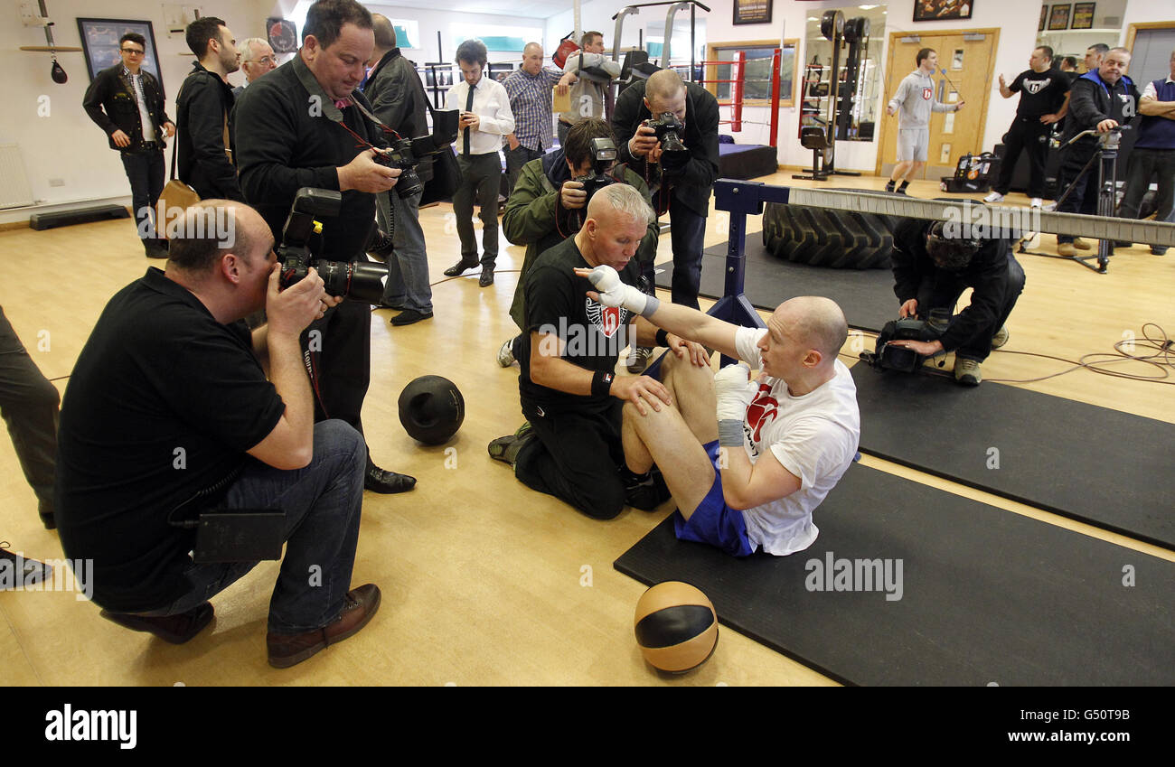 Boxing - Matthew Hatton Work Out - Hatton Health and Fitness Stock ...