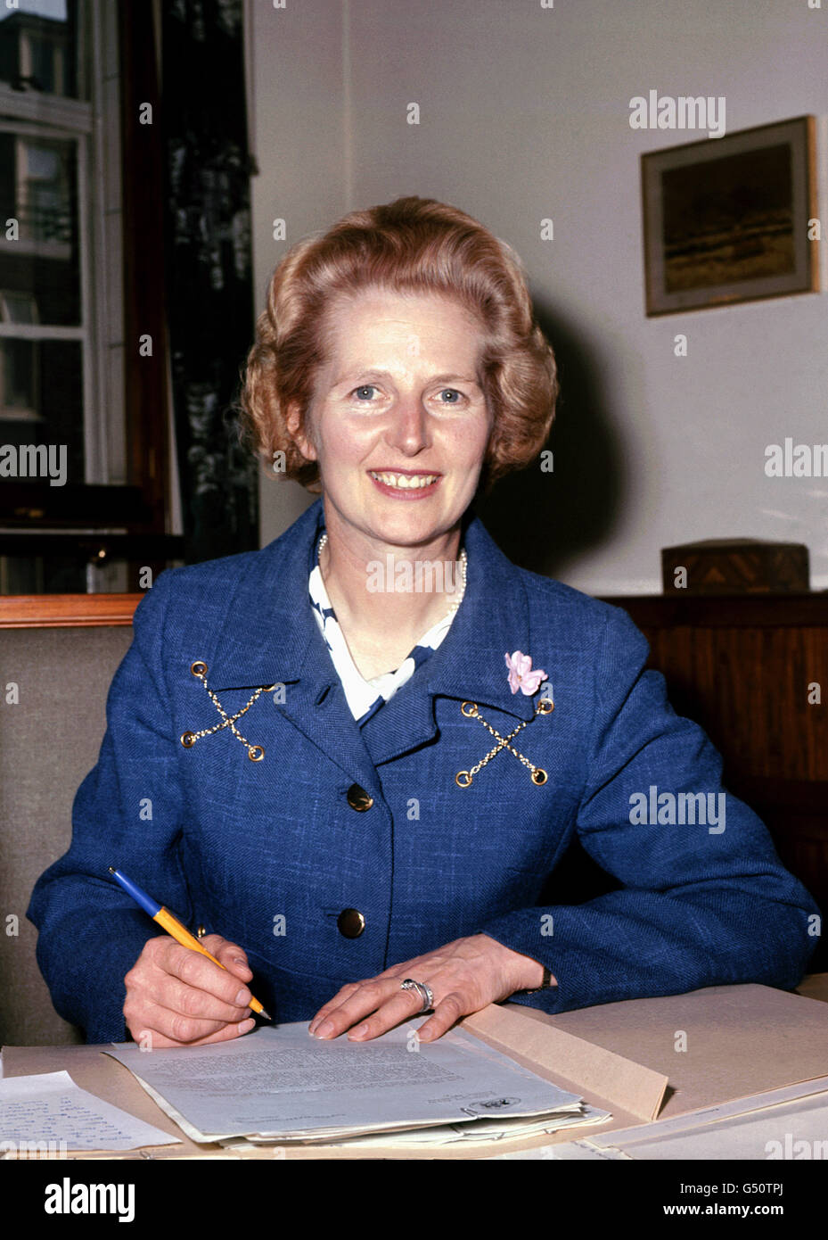 Conservative mp margaret thatcher the future british prime minister hi ...