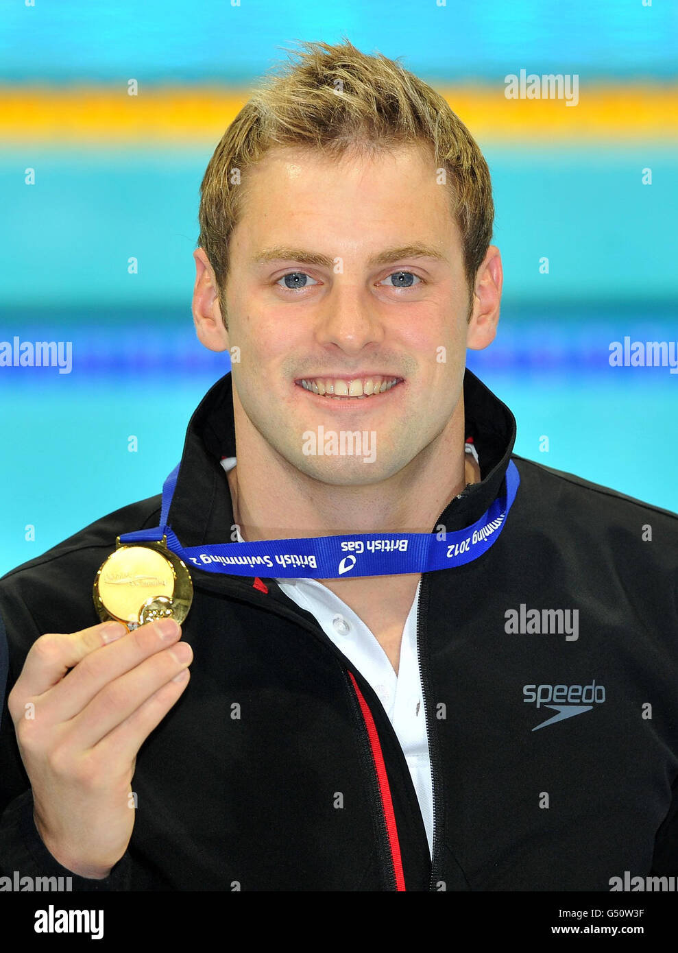 Liam Tancock with his gold medal after winning the Men's 100m ...