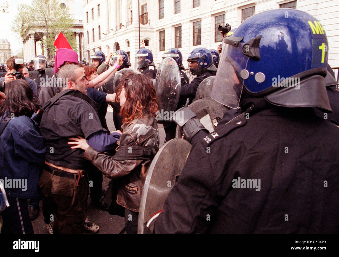 Anti capitalist protest Stock Photo - Alamy