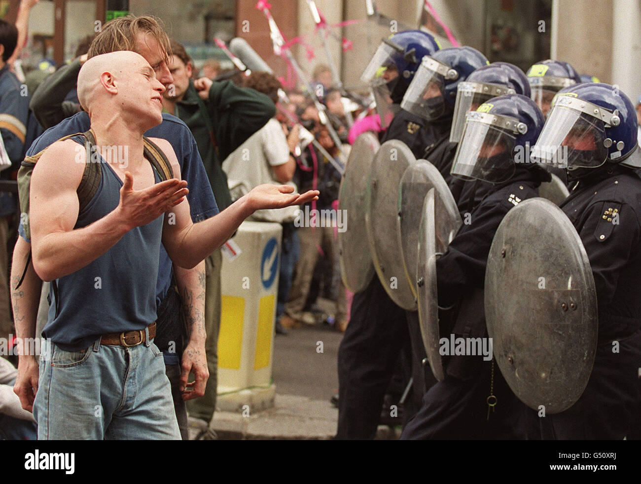 Anti capitalist protest Stock Photo - Alamy
