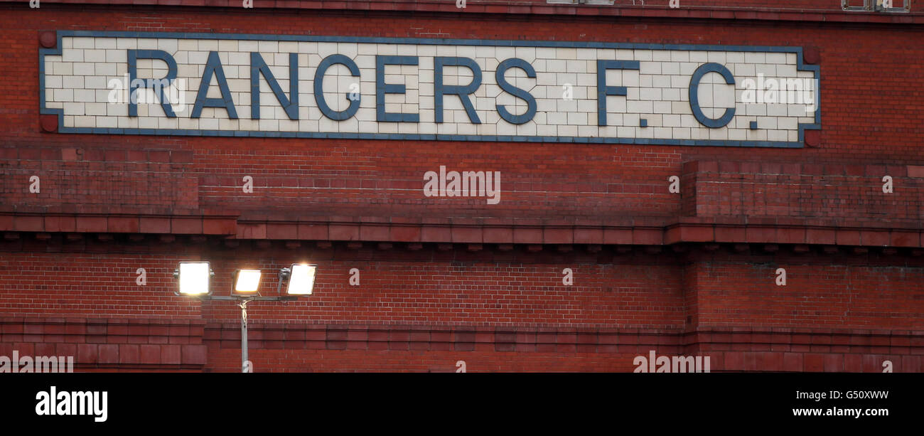 Soccer - Rangers in Administration - Ibrox Stadium Stock Photo - Alamy