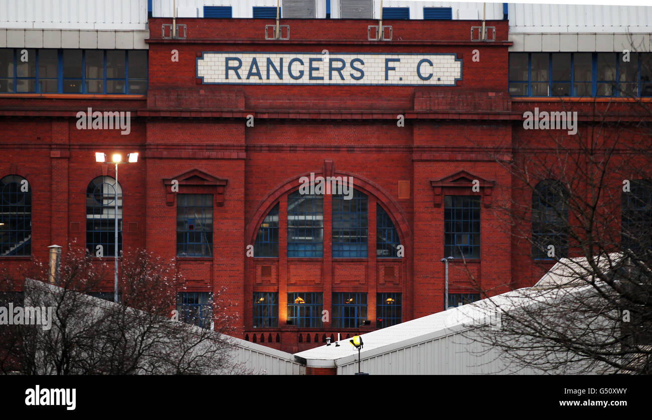 Soccer - Rangers in Administration - Ibrox Stadium Stock Photo - Alamy