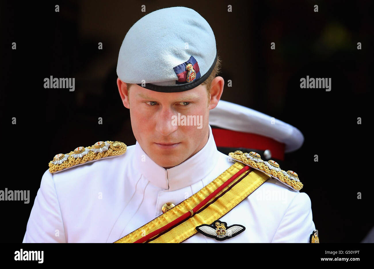 Prince Harry, wearing the 1 Tropical Dress of The Blues and Royals ...