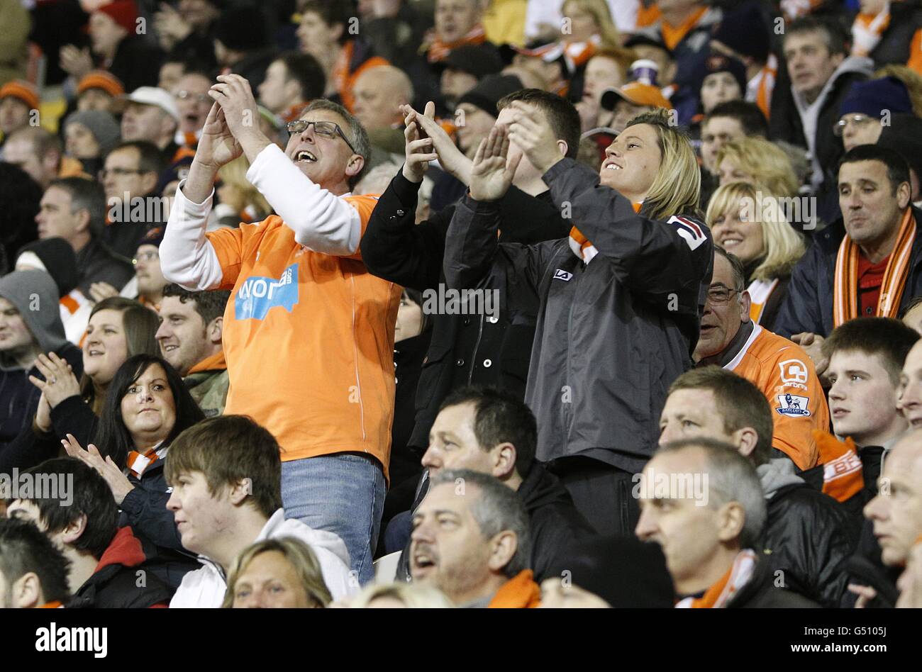 Blackpool fans show their support hi-res stock photography and images ...