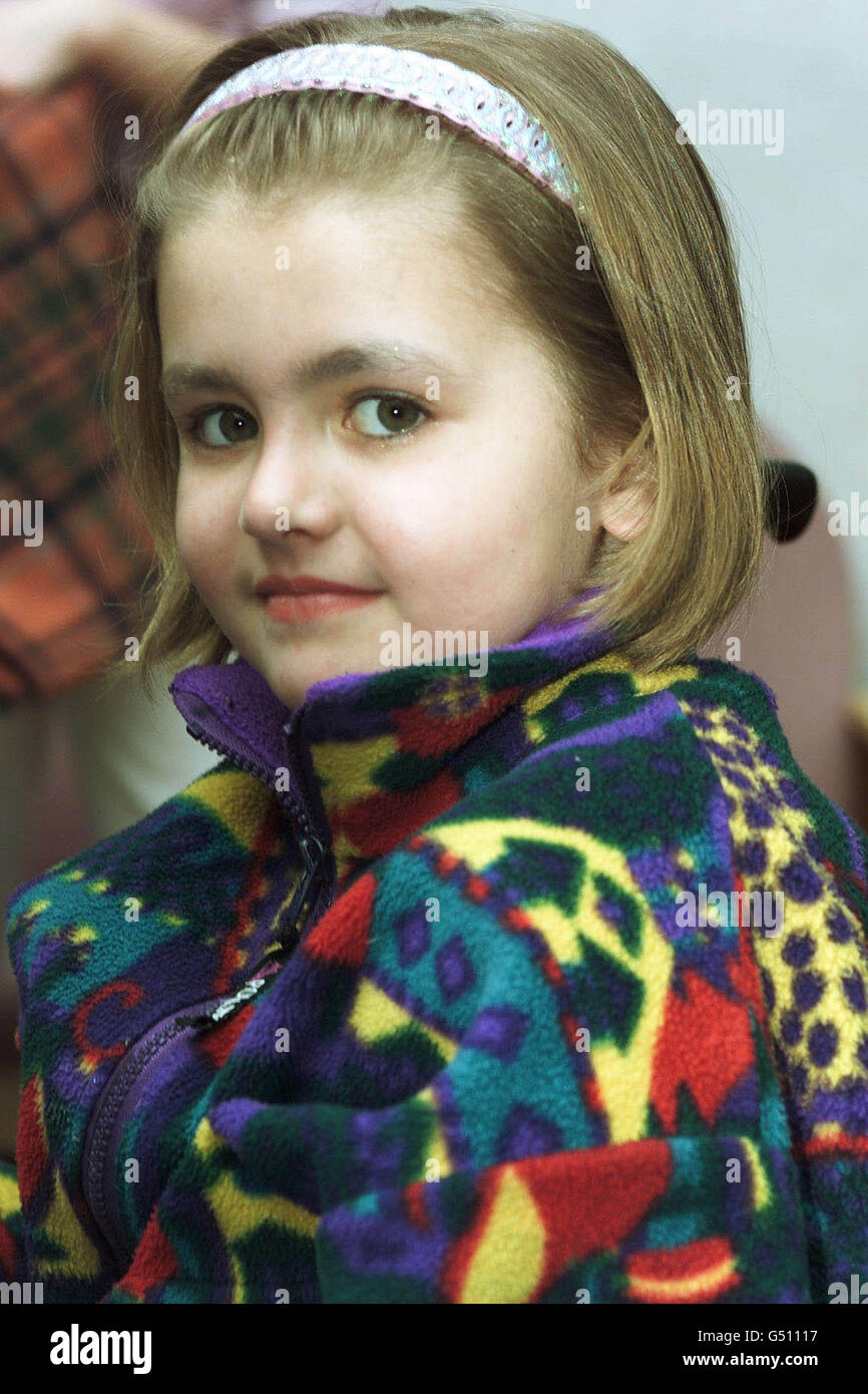 Heart transplant patient Sally Slater, 6, at the Freeman Hospital ...