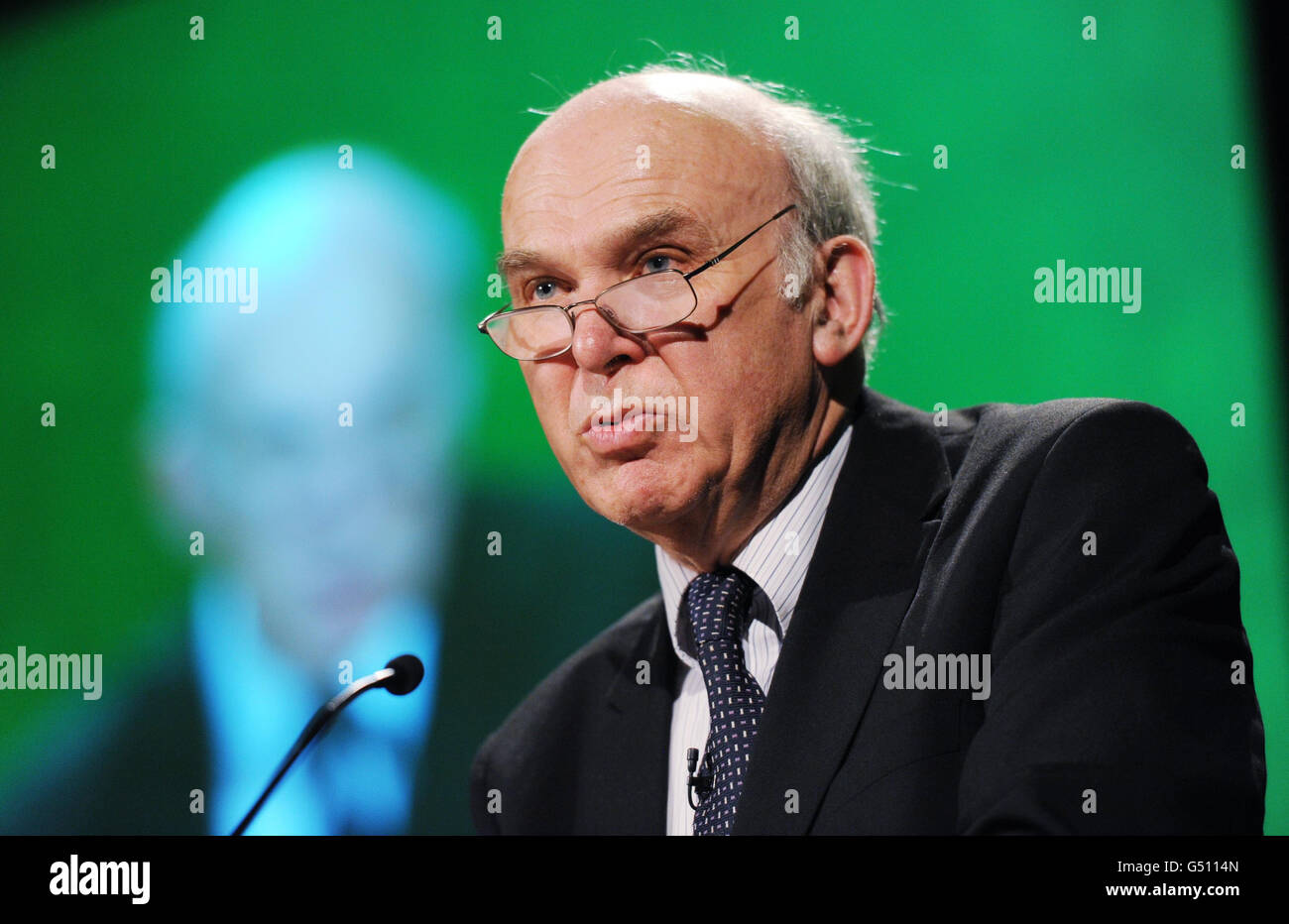 Business Secretary Vince Cable speaks to business leaders at the annual ...