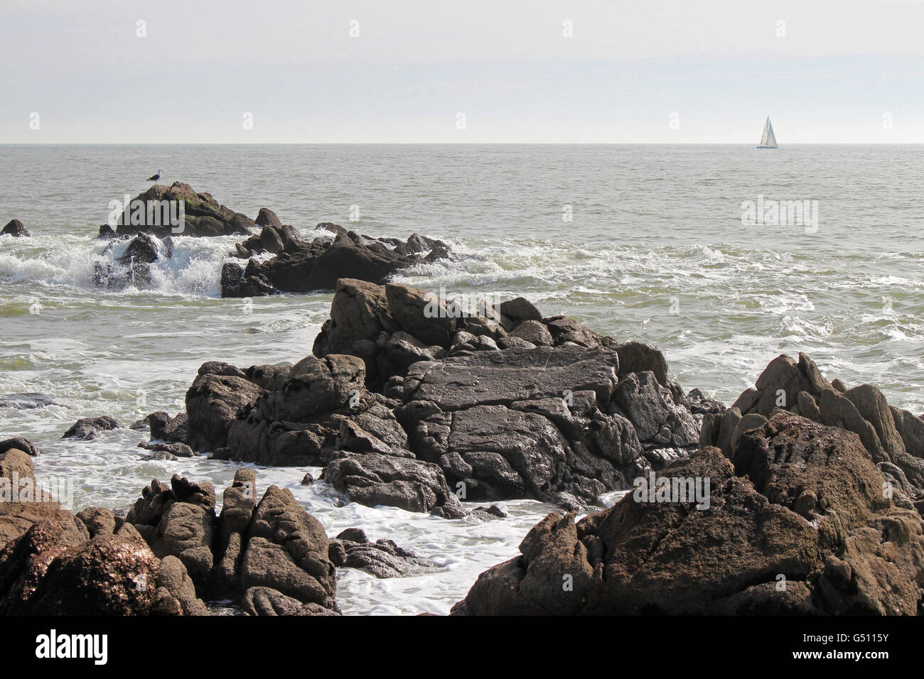 The Atlantic coast in France Stock Photo - Alamy