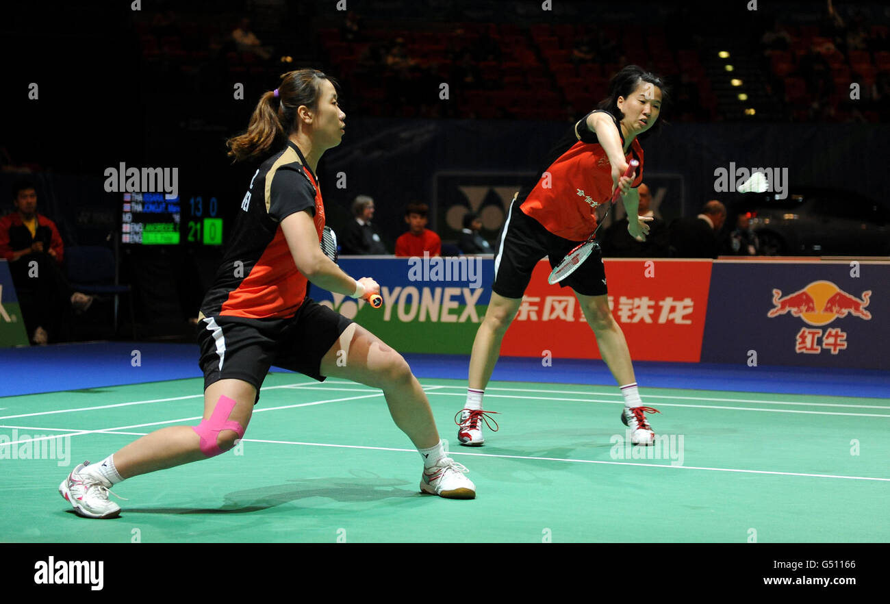 Chinese Taipei's Pei Chen Hsieh and Pei Rong Wang (left) during their ...