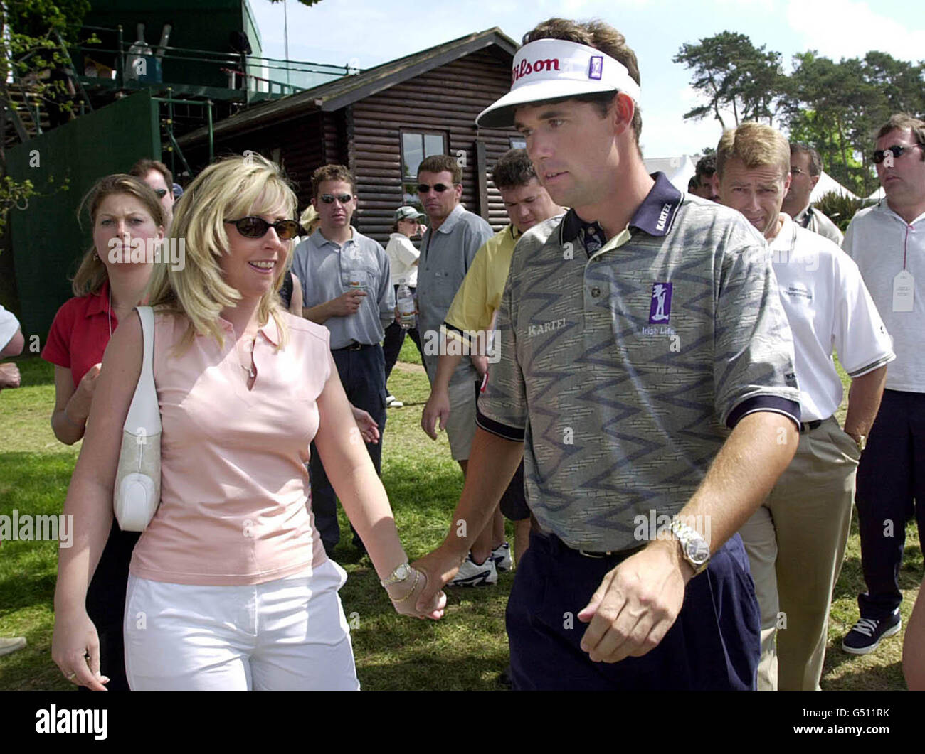 Sport golf with wife holding hands padraig harrington hi-res stock ...