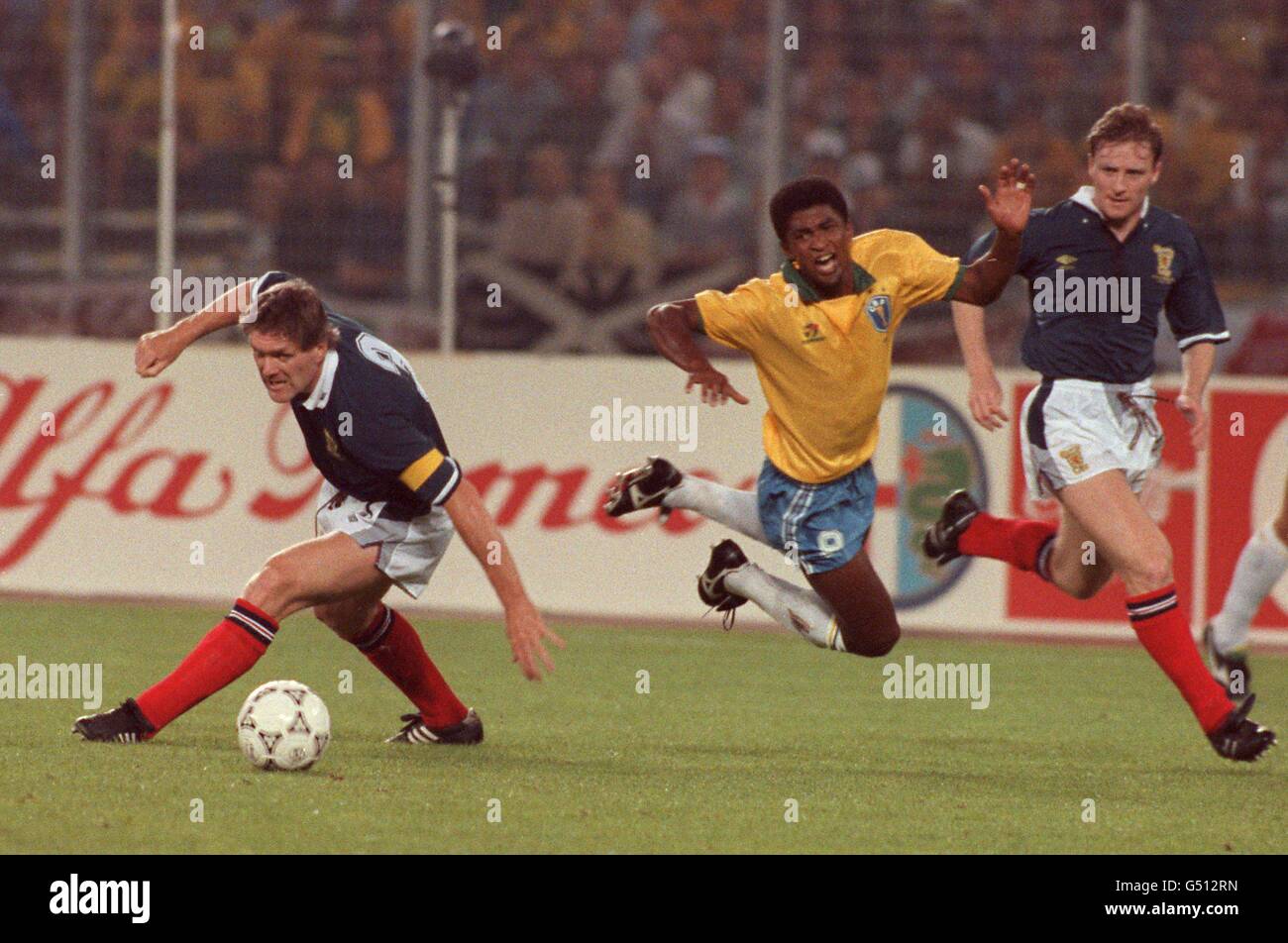 Soccer - FIFA World Cup Italia 90 - Group C - Brazil v Scotland ...