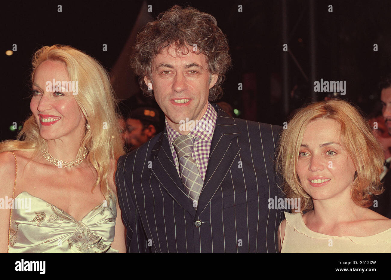 Sir bob geldof with his partner jeanne marine right hi-res stock ...