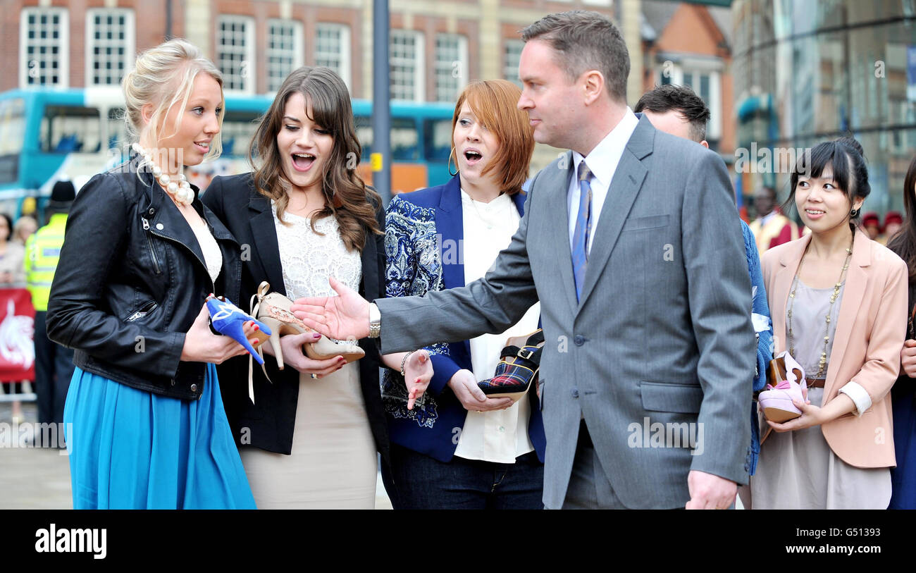 Footwear Design student Becka Hunt (left) is chosen to create a pair of ...