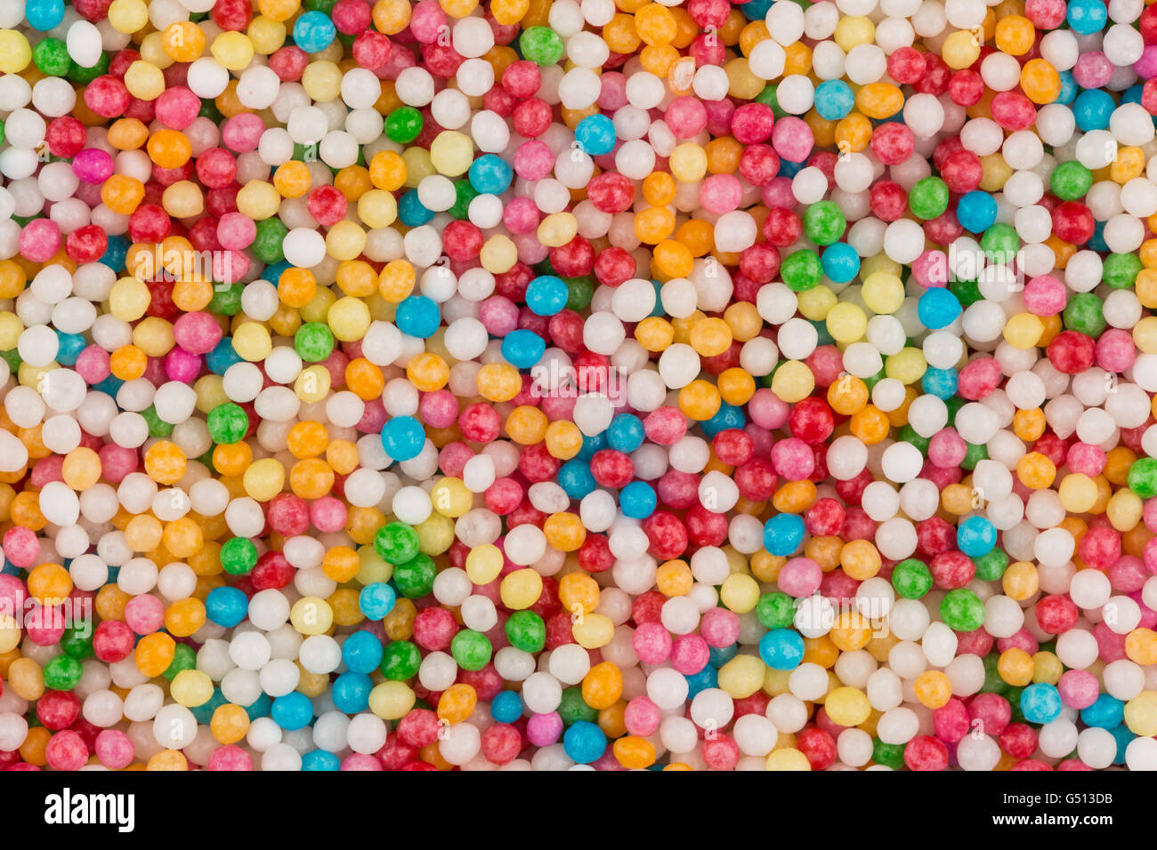 Macro shot of colorful sugar balls for texture and background Stock ...