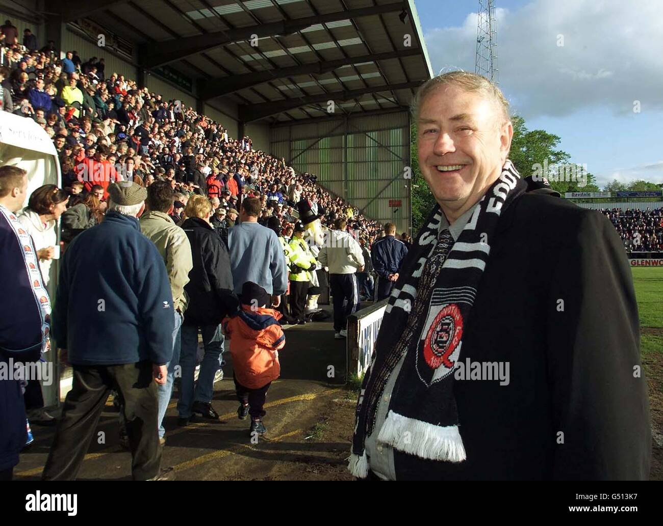 Darlington chairman George Reynolds is all smiles before the Division ...